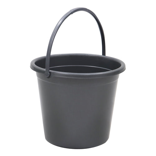 10 Litre Round Recycled Plastic Bucket - Grey | Eco-Friendly Storage S ...