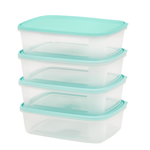Everyday Set of 4 Food Boxes 1Litre Clear/Assorted – Coopers Of Barnet