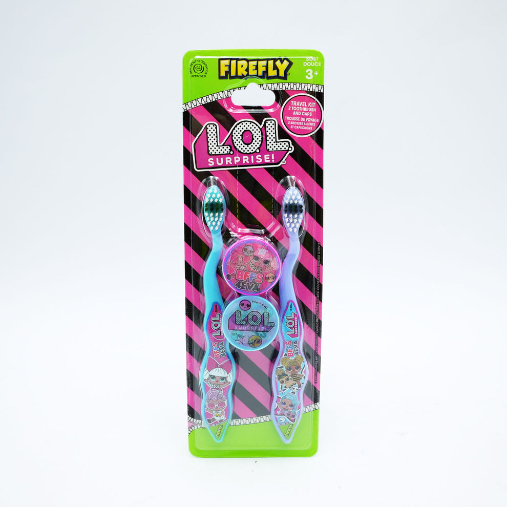 FIREFLY LOL SURPRISE TOOTHBRUSH WITH CAP TWIN PACK – Coopers Of Barnet