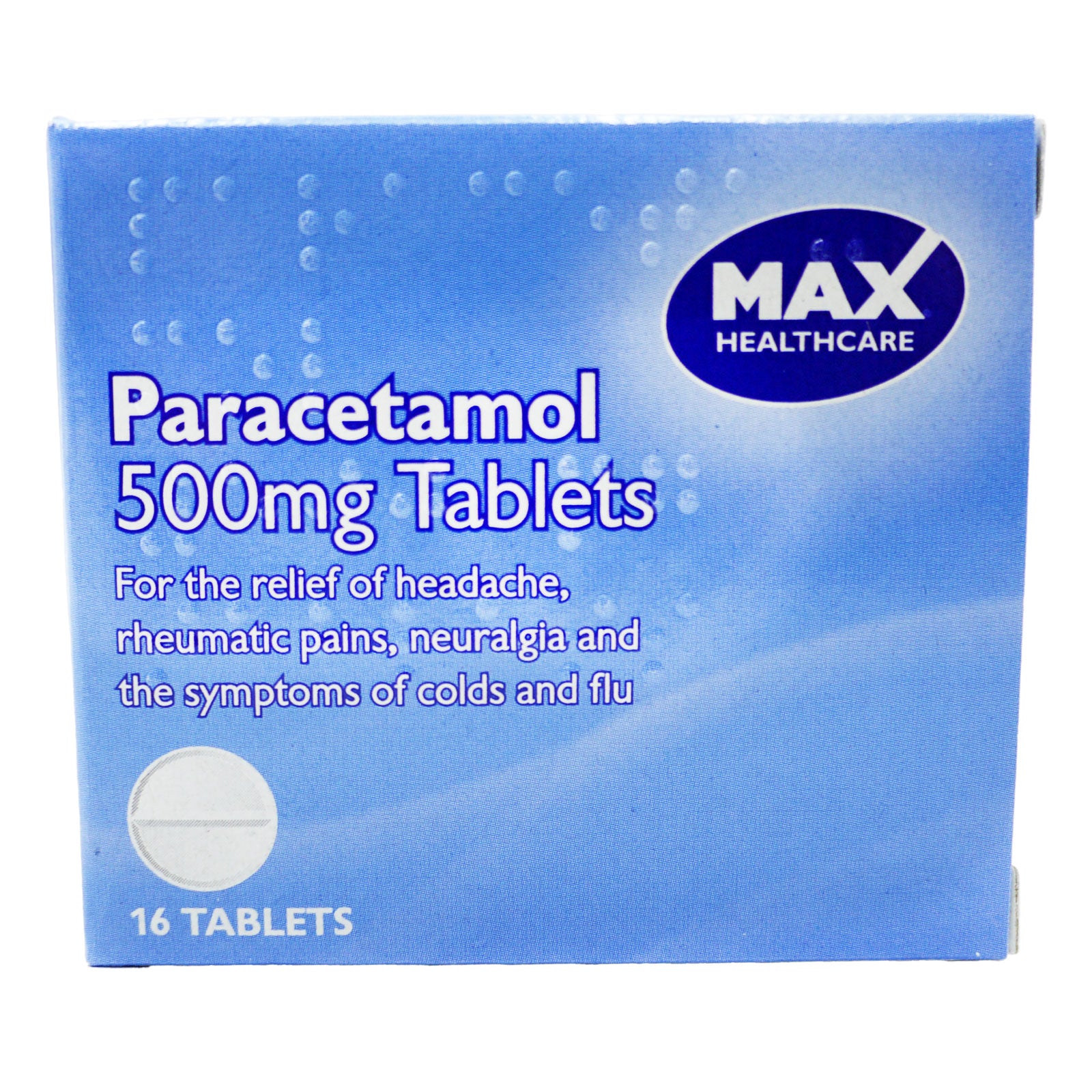 MAX PARACETAMOL 16 TABLETS 500MG – Coopers Of Barnet