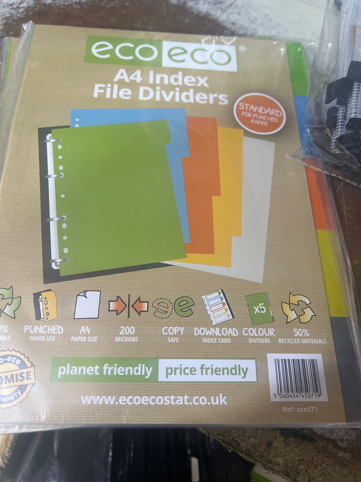 A4 Set 5 Index File Dividers — Coopers Of Barnet