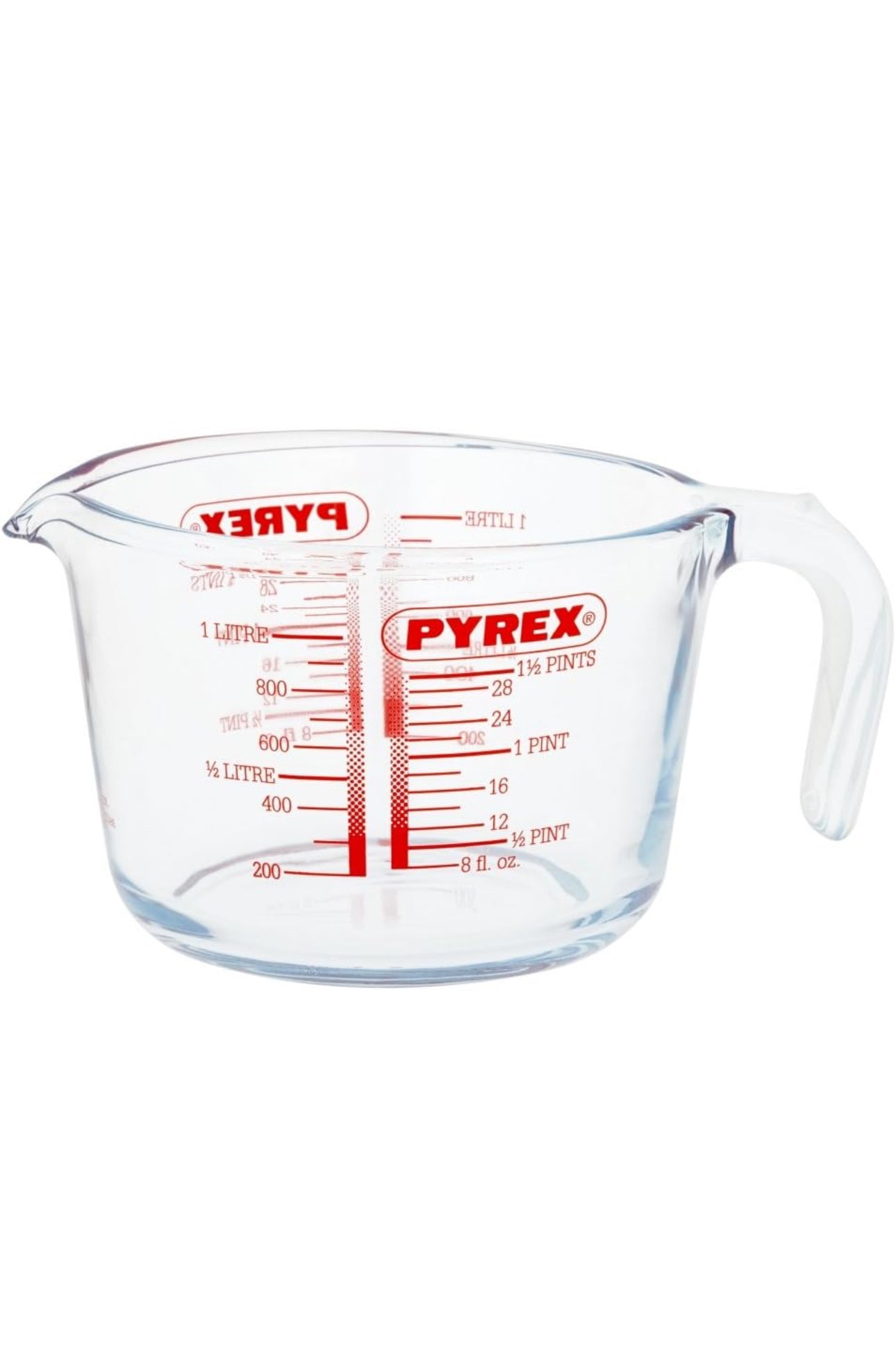 Pyrex Glass Measuring Jug, Transparent, 1 Litre – Coopers Of Barnet