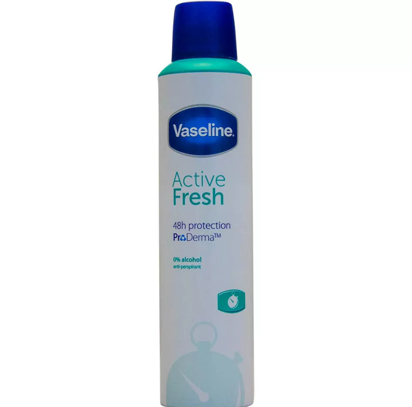 Vaseline Active Fresh Spray Anti-Perspirant Deodorant 250ml ...