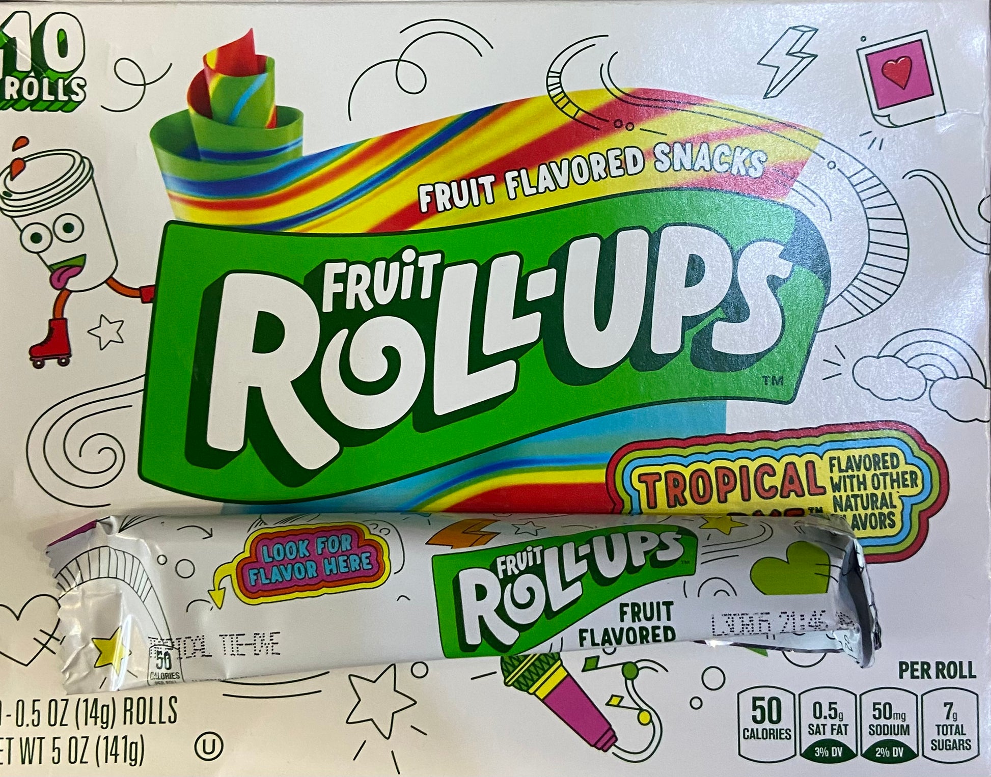 FRUIT ROLL-UP TROPICAL TIE-DYE – Coopers Of Barnet