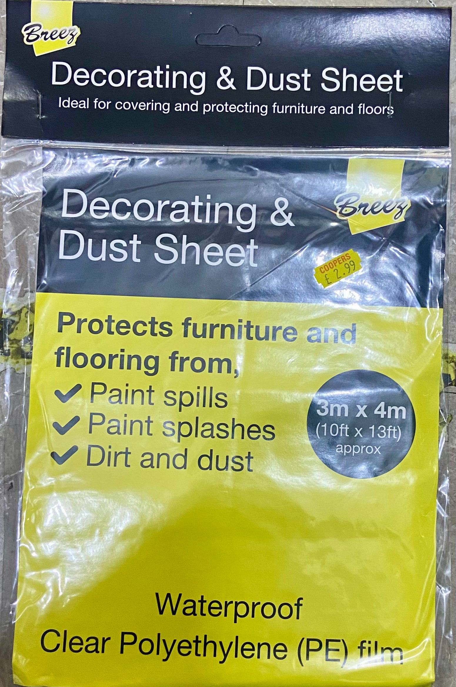 DECORATING & DUST SHEET 3m x 4m – Coopers Of Barnet