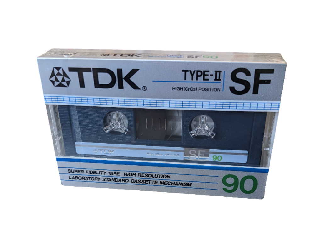 TDK SF-90 VINTAGE CASSETTE. TYPE II. CHROME. 70 uS. NEW SEALED. PERFEC ...