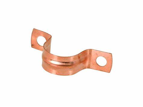 Copper Saddle Pipe Clips, 22mm — coopersofbarnett