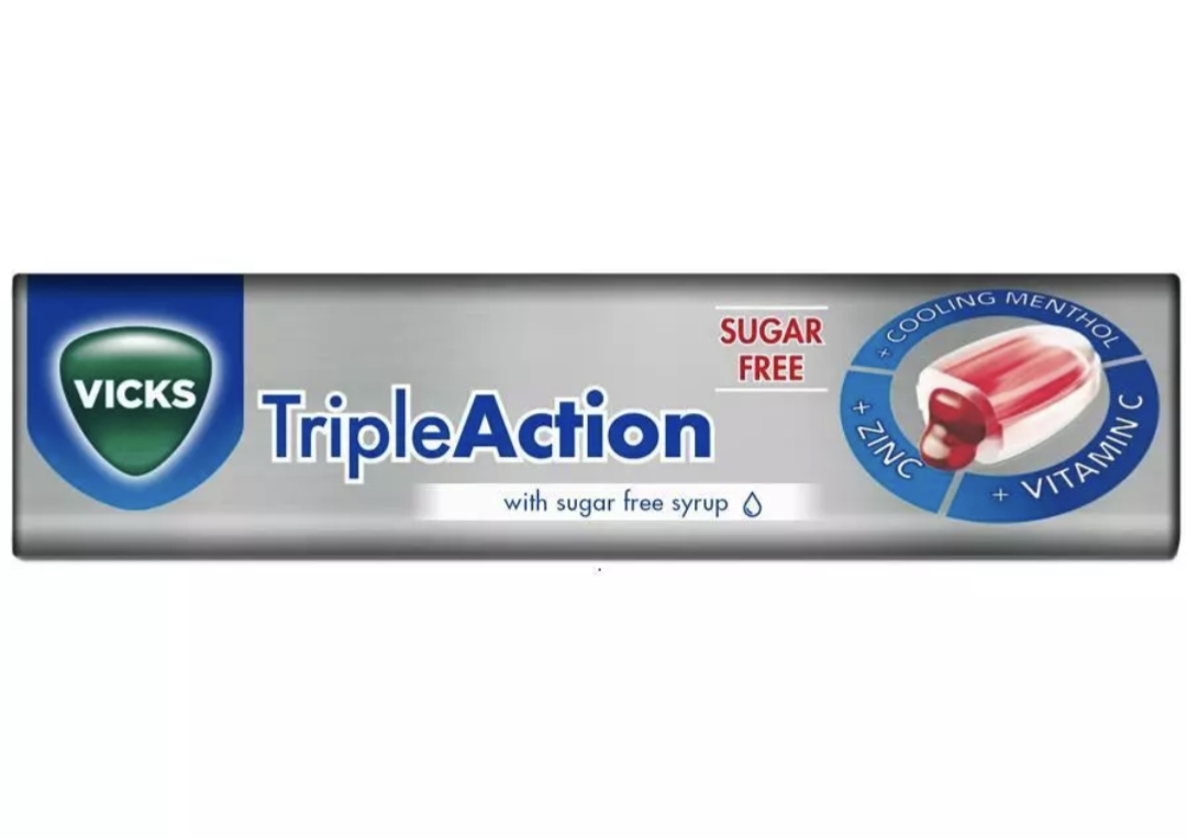 Vicks Triple action Vapodrops Blackcurrant 42g – Coopers Of Barnet