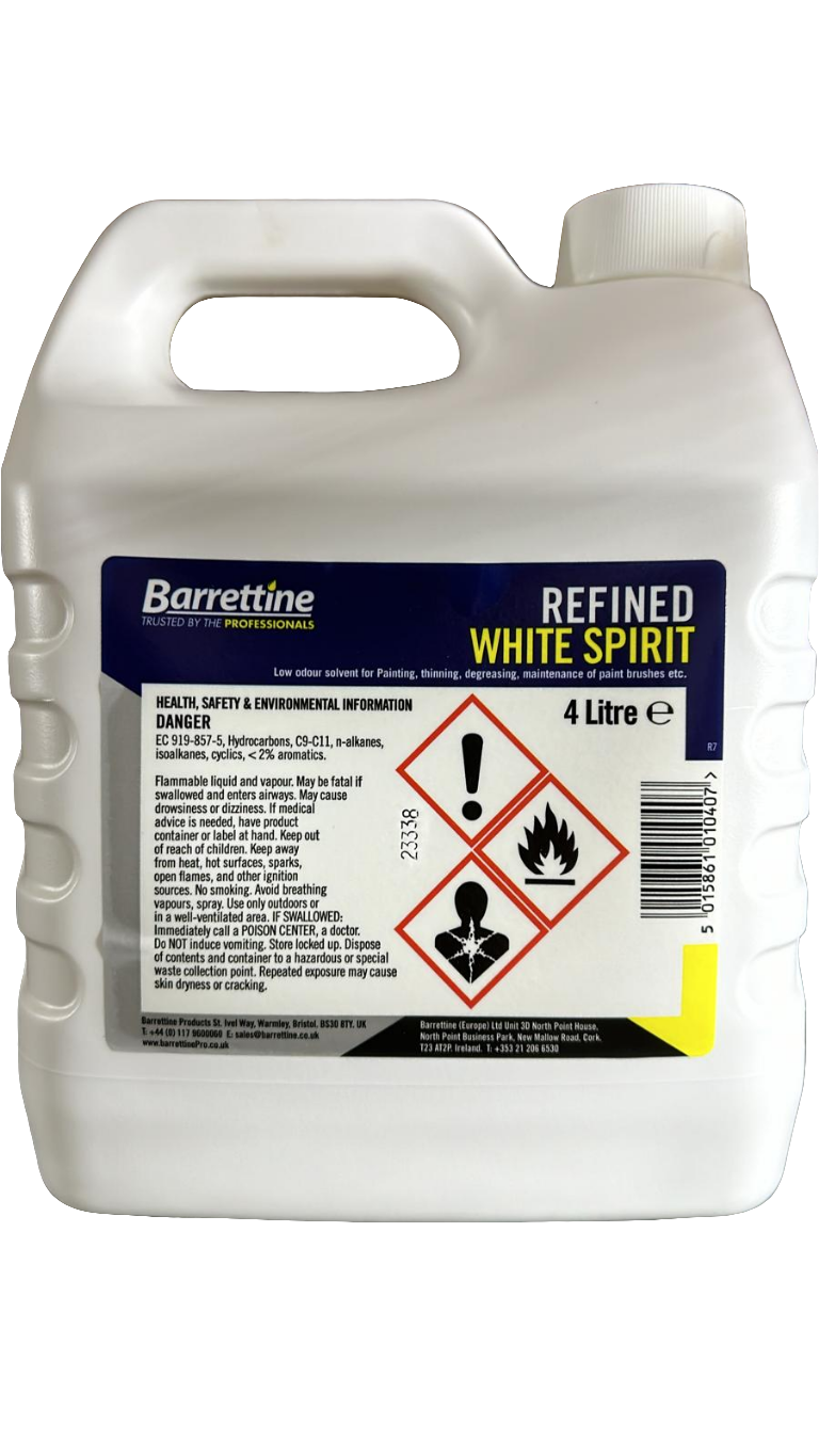 Barrettine 4 Litre Refined White Spirit – Coopers Of Barnet