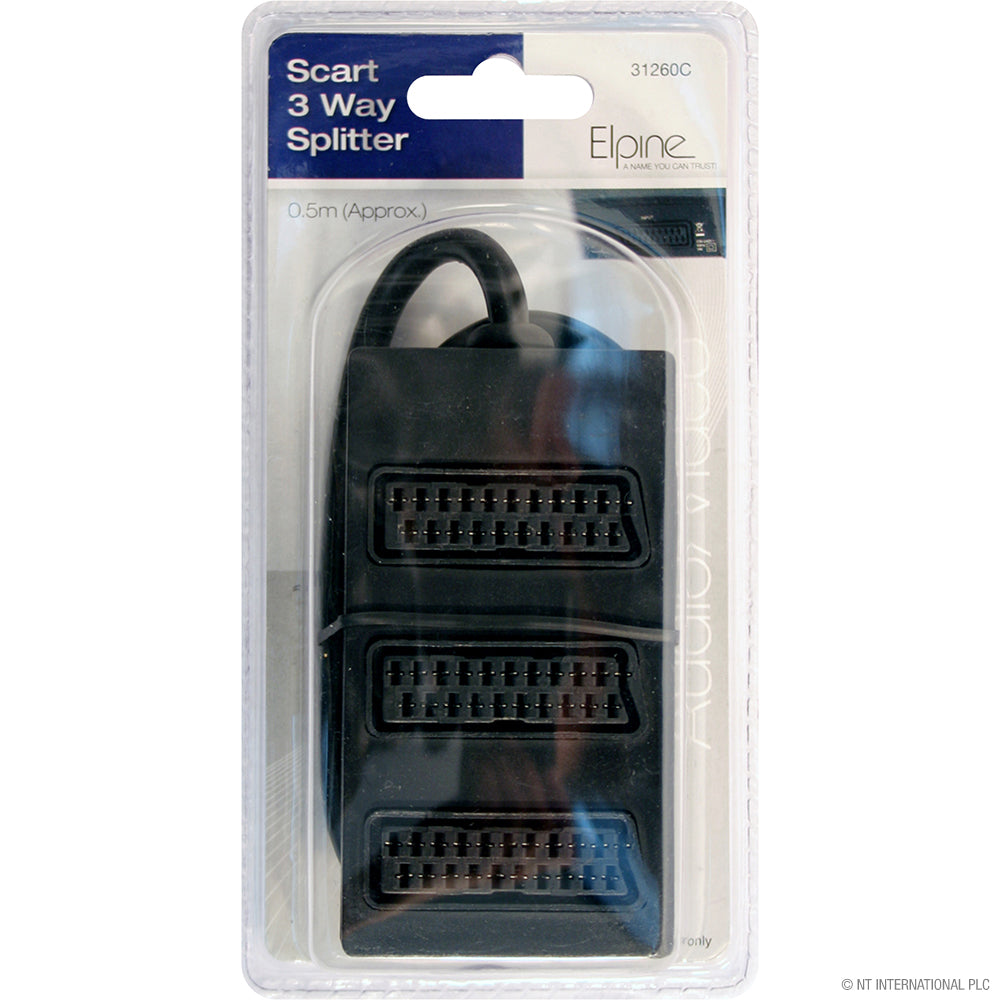3-Way Scart Jack Splitter – Connect Multiple Devices Effortlessly ...