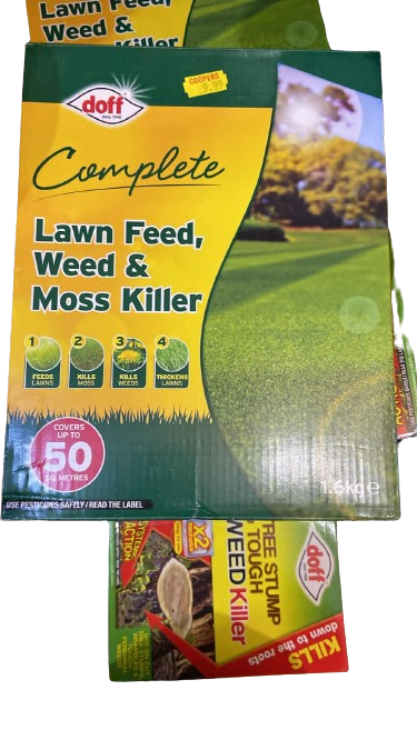 Doff Lawn feed ,weed & moss killer – Coopers Of Barnet