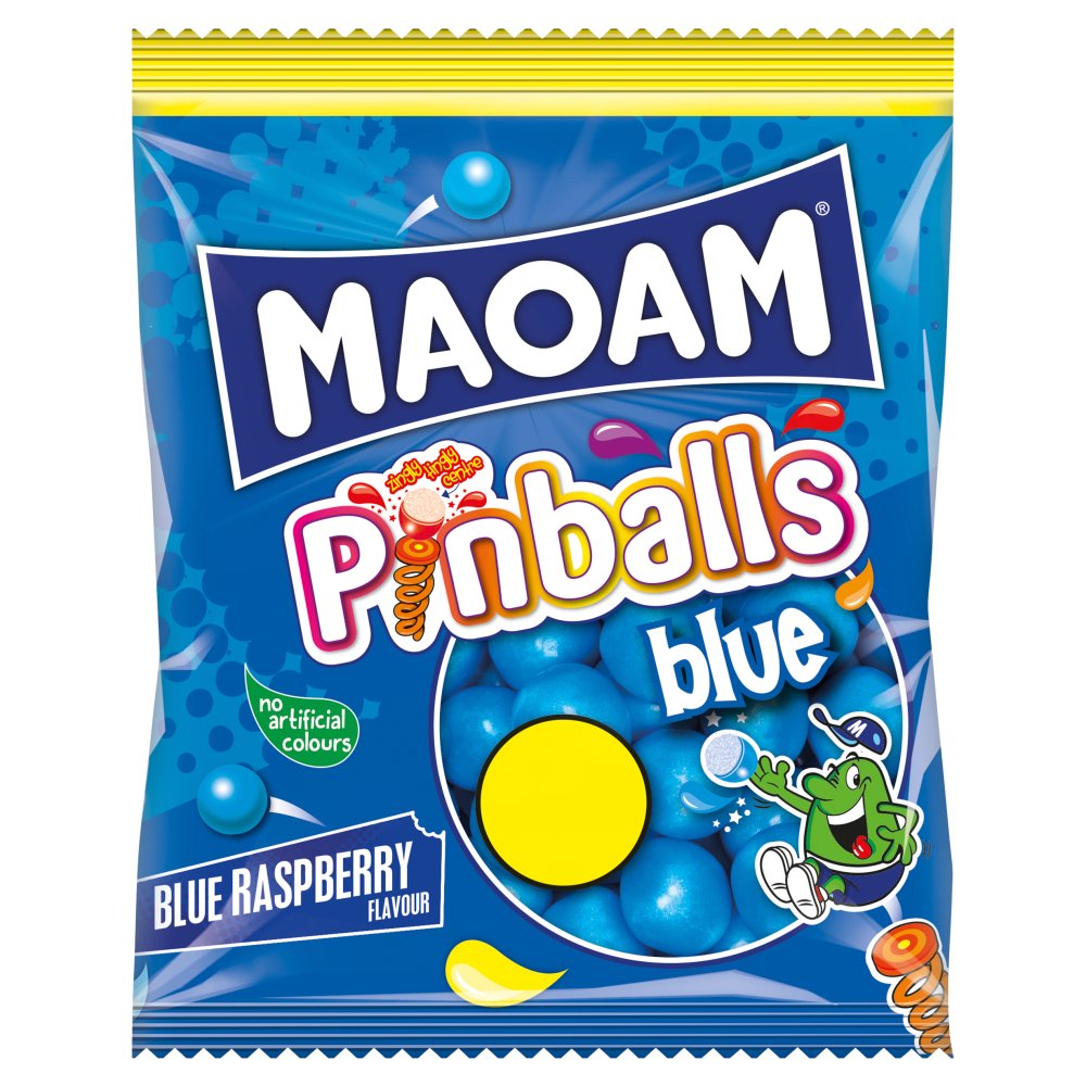 Maoam Pinballs Blue Raspberry Flavour 140g – Coopers Of Barnet