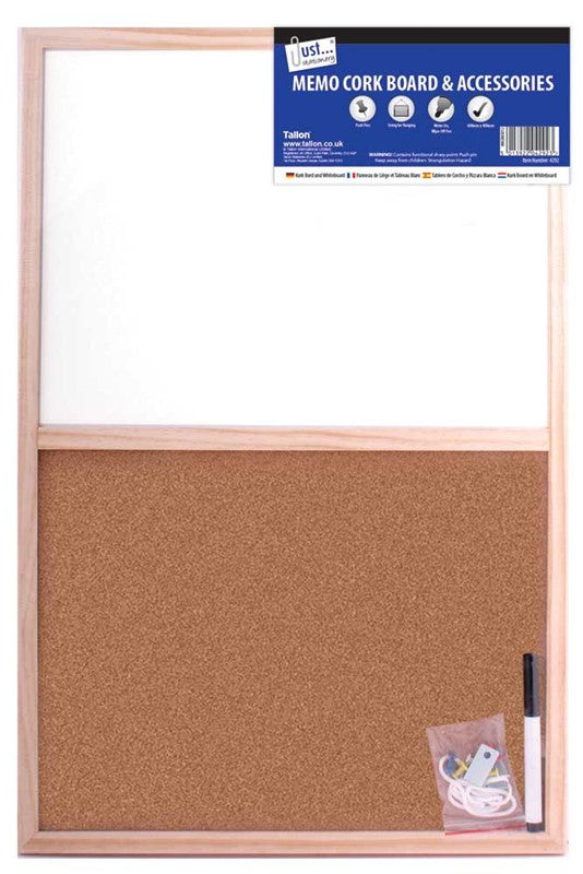 Split White/Cork Board 400 x 600mm – Coopers Of Barnet