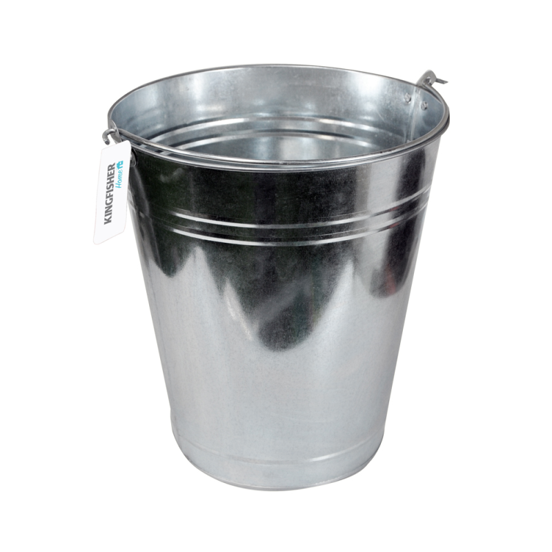 9L GALVANISED BUCKET — coopersofbarnett
