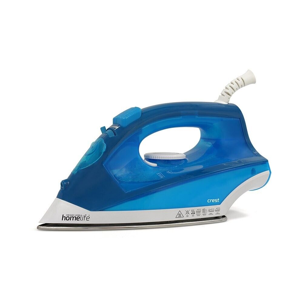 HomeLife 'Crest' 1600w Steam Iron - Stainless Steel Soleplate ...