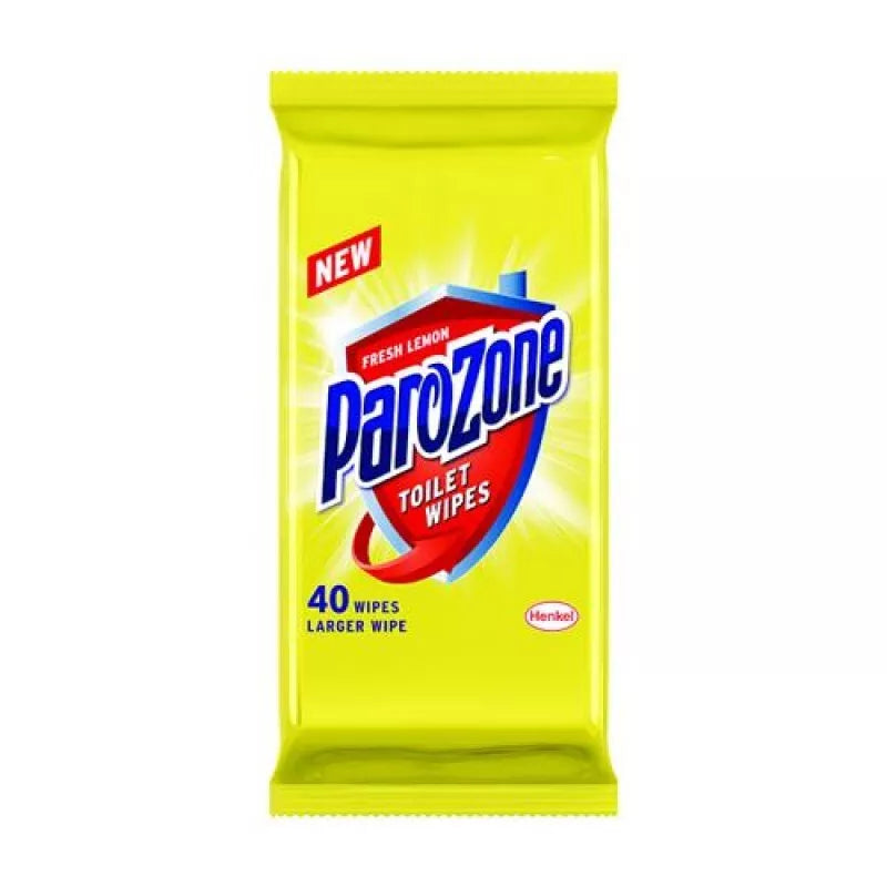 Parozone Toilet Wipes Prevents Limescale Fresh Lemon Fragrance 40pk Cl ...