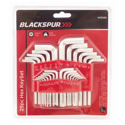 BLACKSPUR 25PC HEX KEY SET — coopersofbarnett